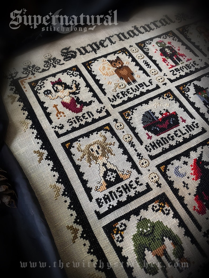 Supernatural Stitchalong (SAL) Cross Stitch Pattern - Mystery, Gothic ...