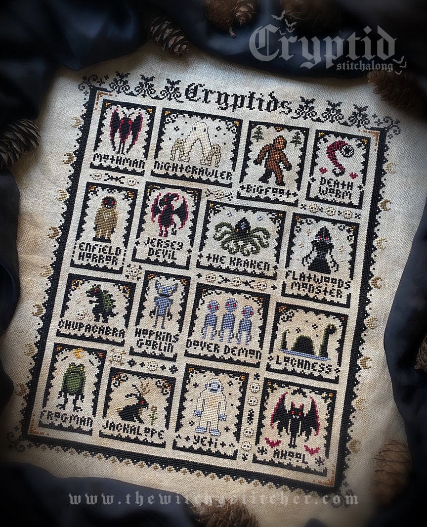 Cryptid Stitchalong SAL Cross Stitch Pattern Mystery - Etsy UK