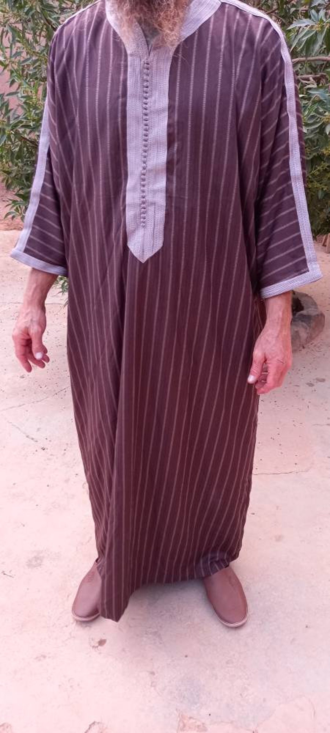 Luxury 2 Piece Moroccan Gandora Khandora Jalabiya Djellaba Thobe Qamees ...