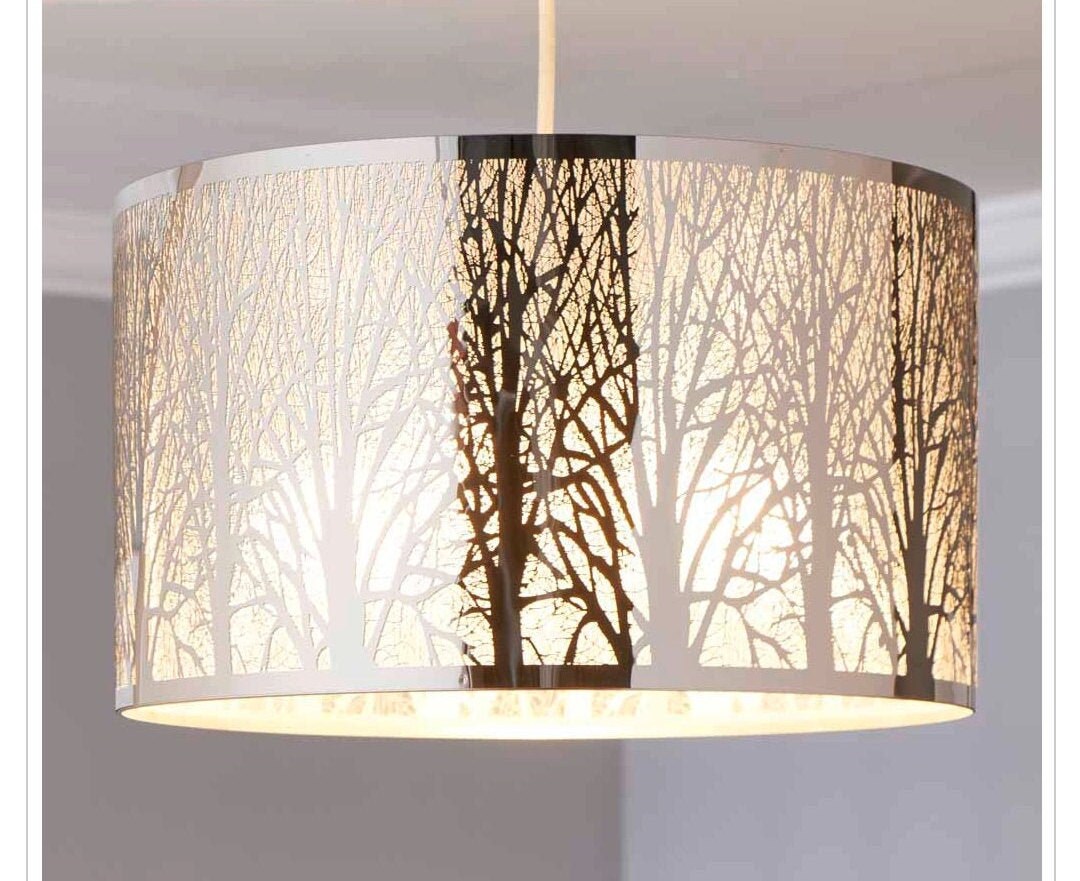Laser Cut Silver Pendant Lights
