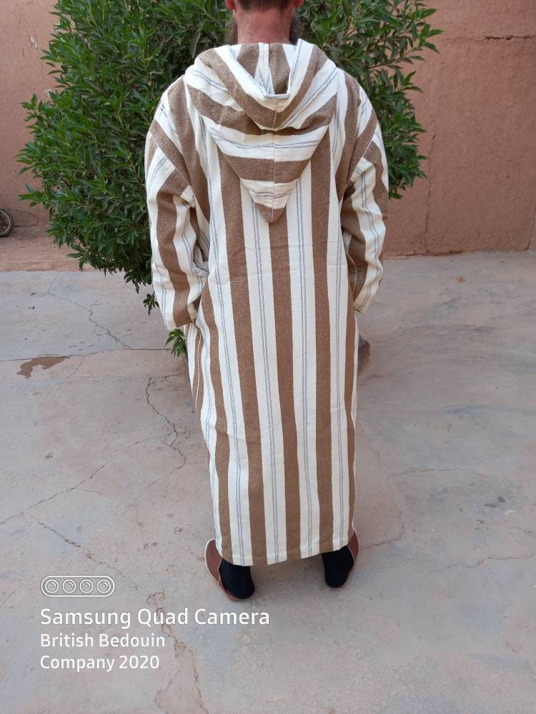 Size 52 Luxury hooded Moroccan djellaba Hooded Djellaba | Etsy