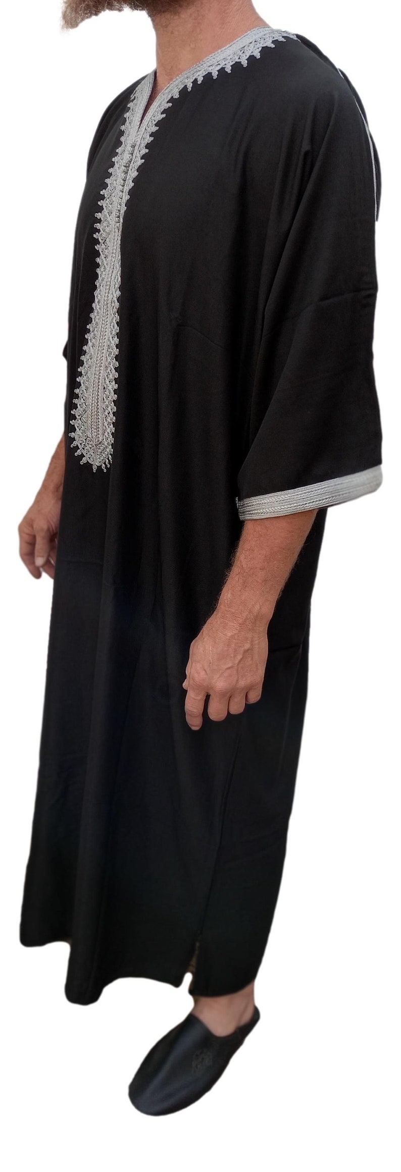 Moroccan Gandora. Maroccan Hoodless Thobe. Moroccan Thin Summer Thobe ...