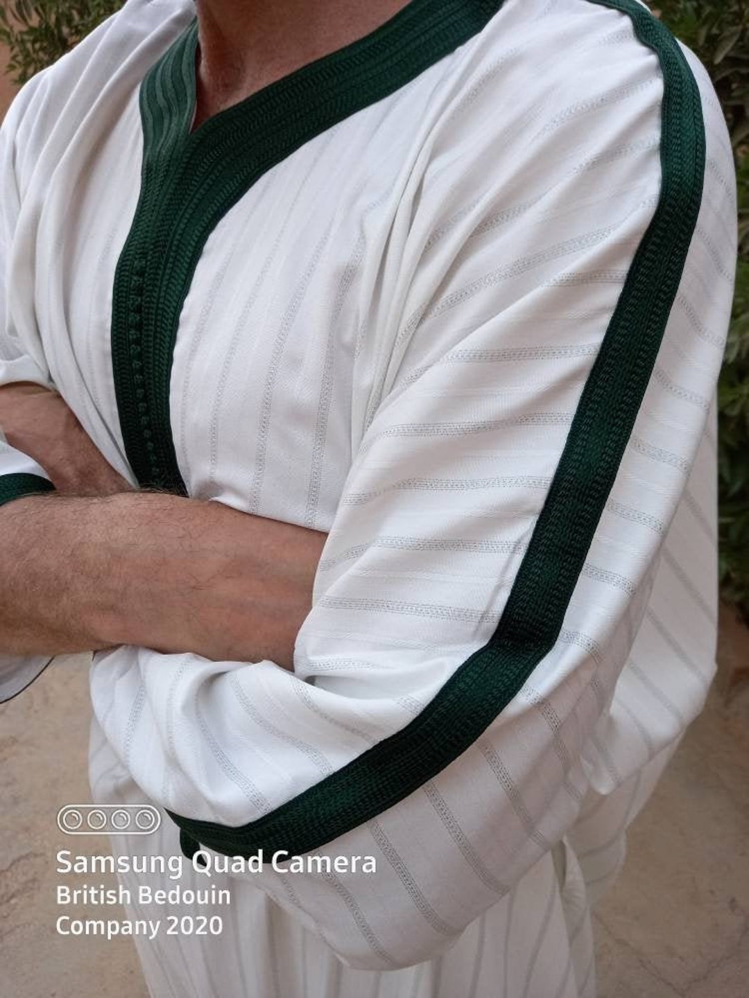 Luxury 2 piece Moroccan Gandora Khandora Jalabiya Djellaba Thobe Qamees ...