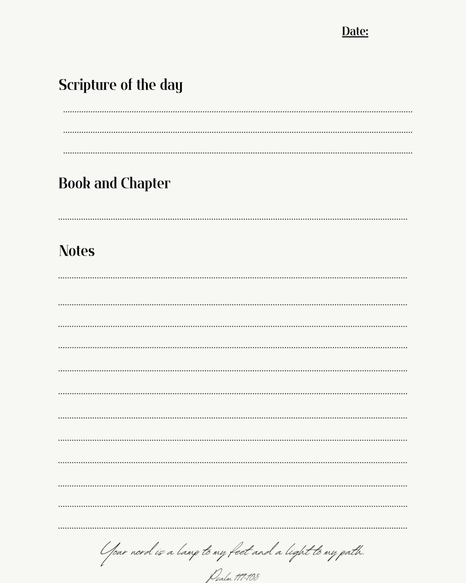 Journey Through the Word: Bible Study Notepad | Bible Study Worksheet ...