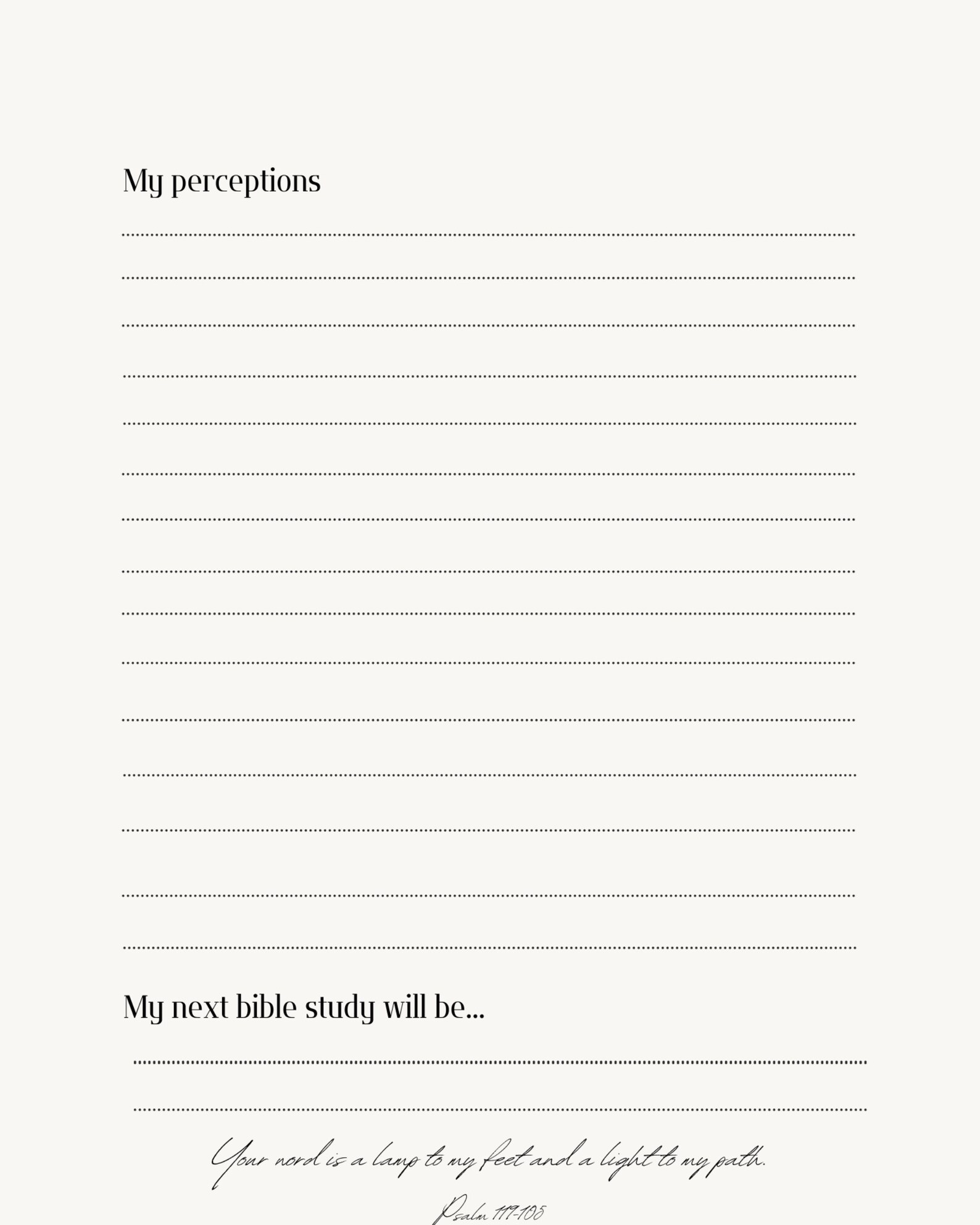 Journey Through the Word: Bible Study Notepad | Bible Study Worksheet ...