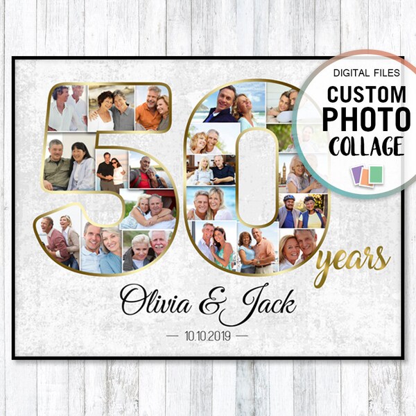 50th Wedding Anniversary Picture Collage - Etsy