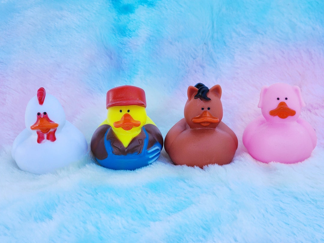Farm Animal Rubber Ducks: Chicken, Pig, Horse, Farmer - Etsy