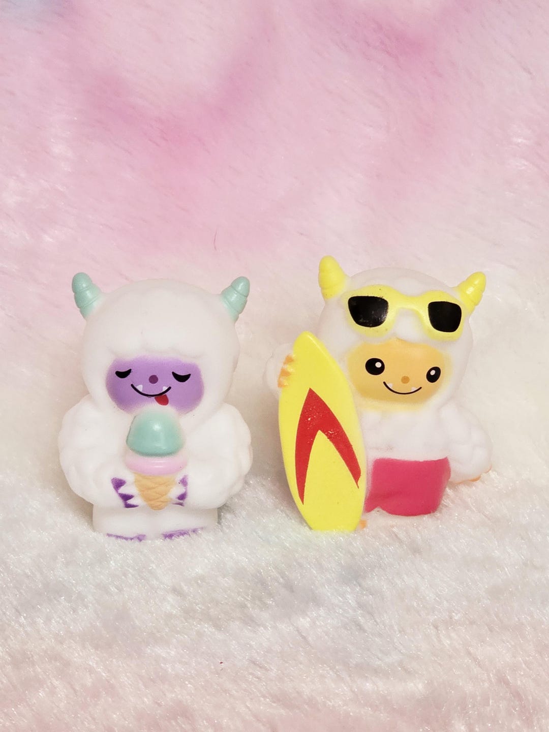 Surfing & Snow Cone Yeti Rubber Cryptids: Novelty Gift - Etsy