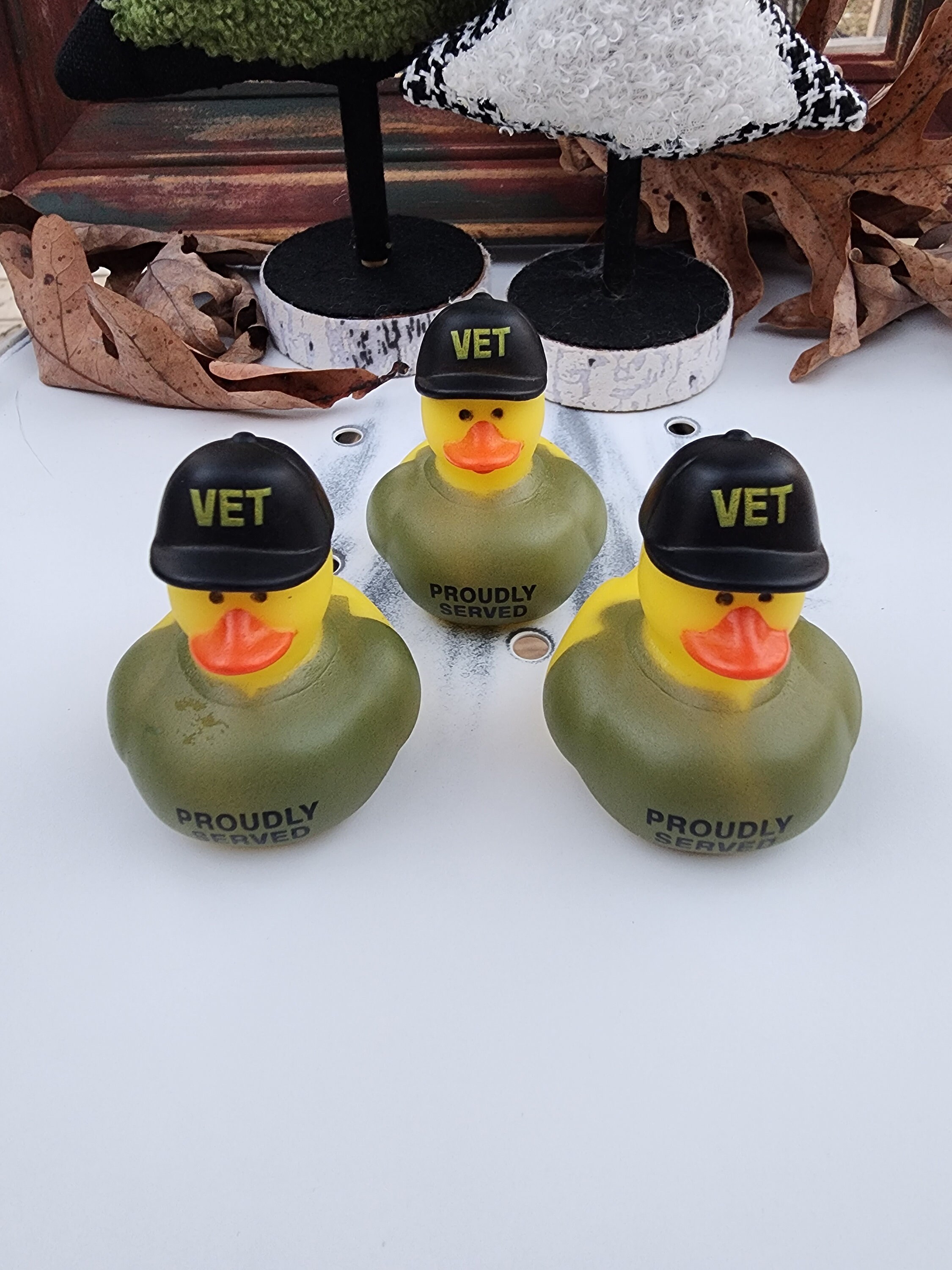 Military Veteran Themed Yellow Rubber Duck Ducks Green Black Orange ...