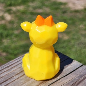 Geometric Giraffe Animal Themed Yellow Rubber Animal Rubber Character ...