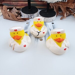 Nurse Medical Themed Yellow Rubber Duck Ducks White Red Black ...