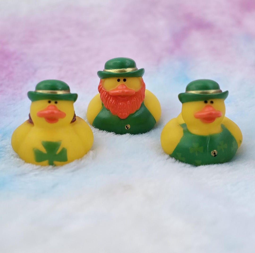 St. Patrick's Day Rubber Duck: Shamrock Clover, Good Luck Charm - Etsy