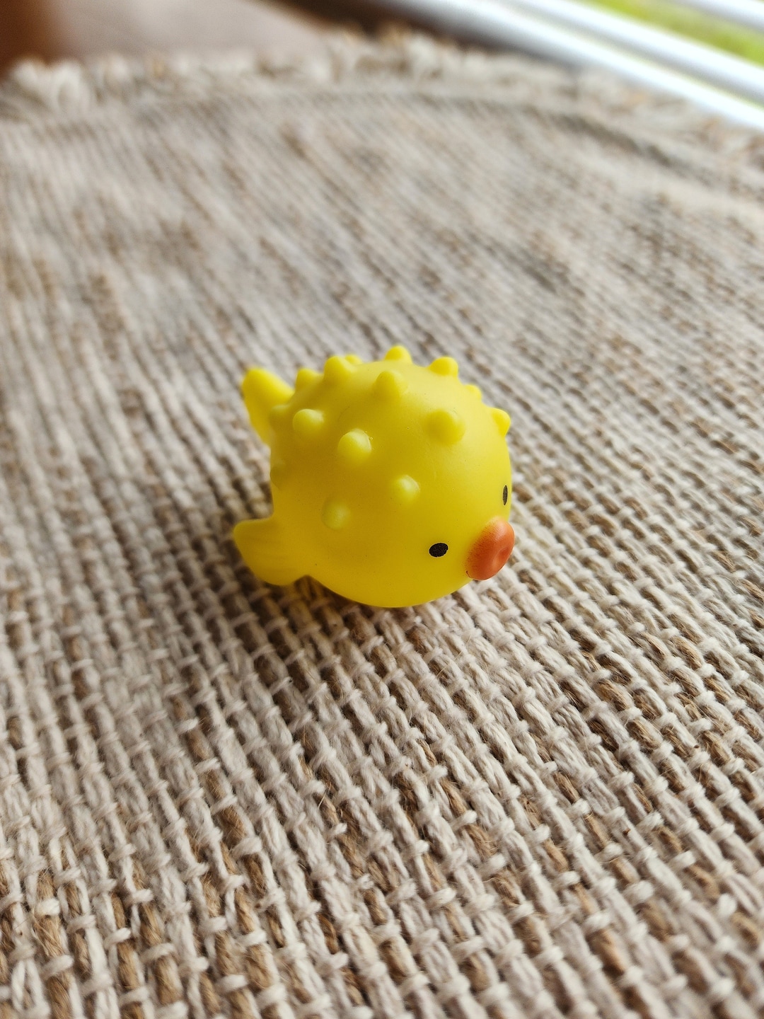 Yellow Rubber Pufferfish Figure: Ocean Animal Toy (2 Inch) - Etsy