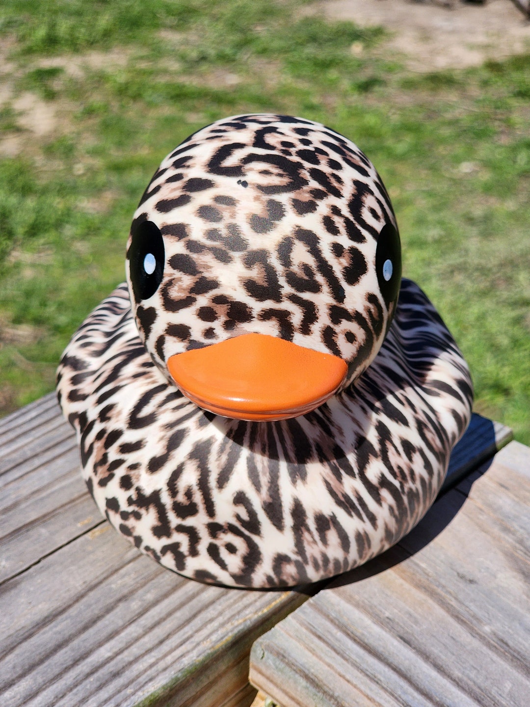 Large Animal Print Themed Leopard Rubber Duck Ducks Friend Gift Duck ...