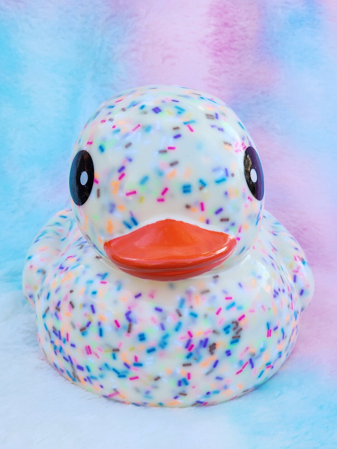 Large Vanilla Sprinkle Rubber Duck | Cute Novelty Gift | Donut Lover ...