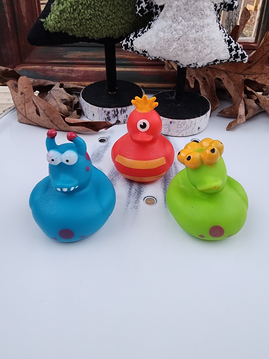 Scary Monster Themed Rubber Duck Ducks Green Blue Red Individuals or ...