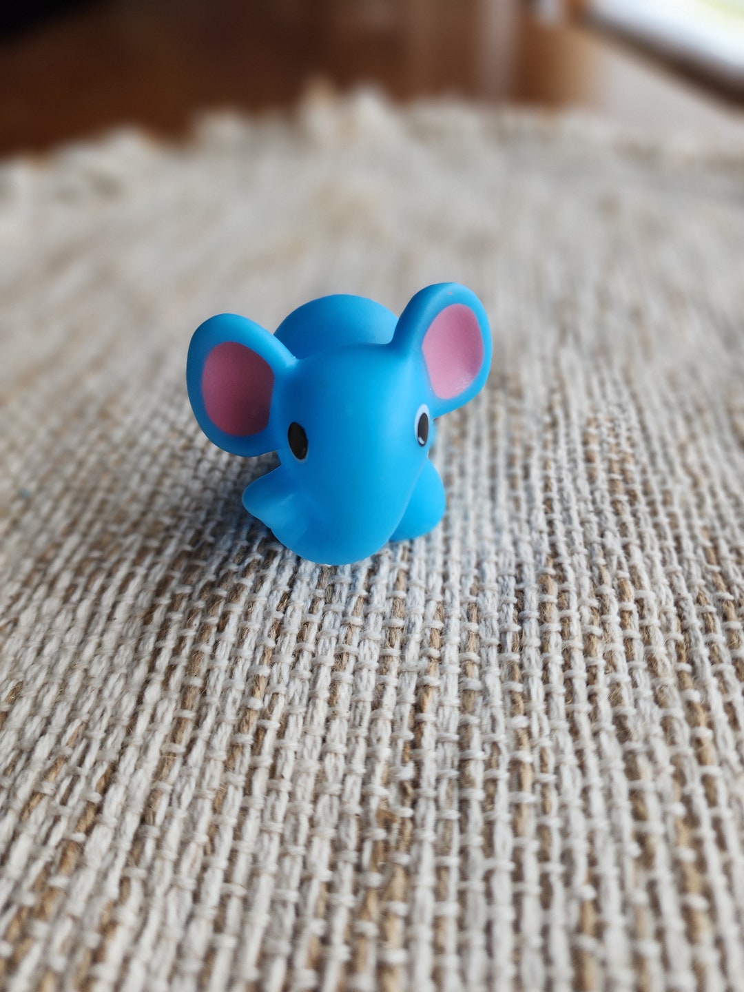 Blue Rubber Elephant Figure: Zoo Animal Toy - Etsy