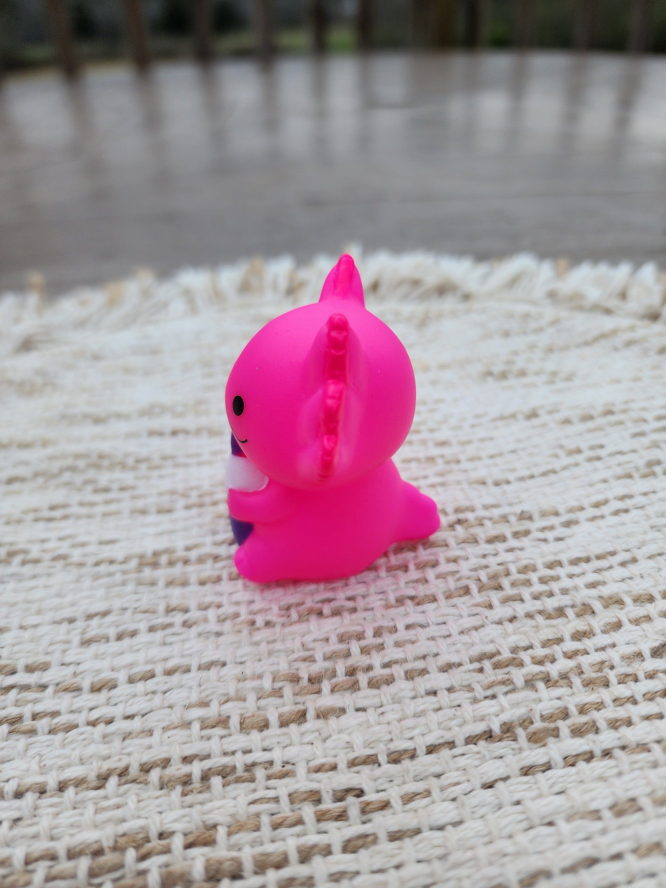 Pink Rubber Axolotl Figure: Slurpee Drinking Animal - Etsy