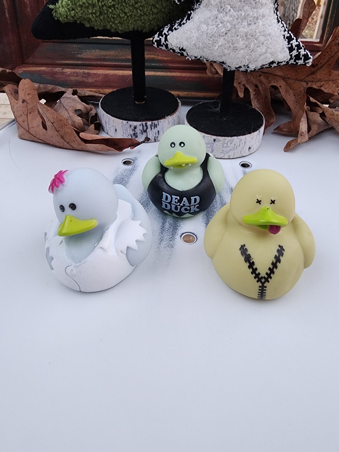 Zombie Dead Themed Rubber Duck Ducks Grey Purple Green Black Pack of 3 ...