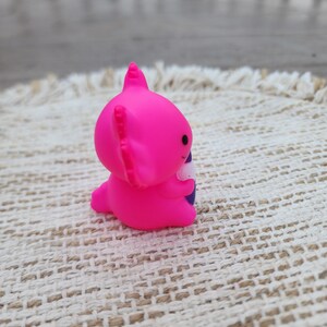 Slurpee Drinking Axolotl Themed Pink Rubber Figure Rubber Animal ...