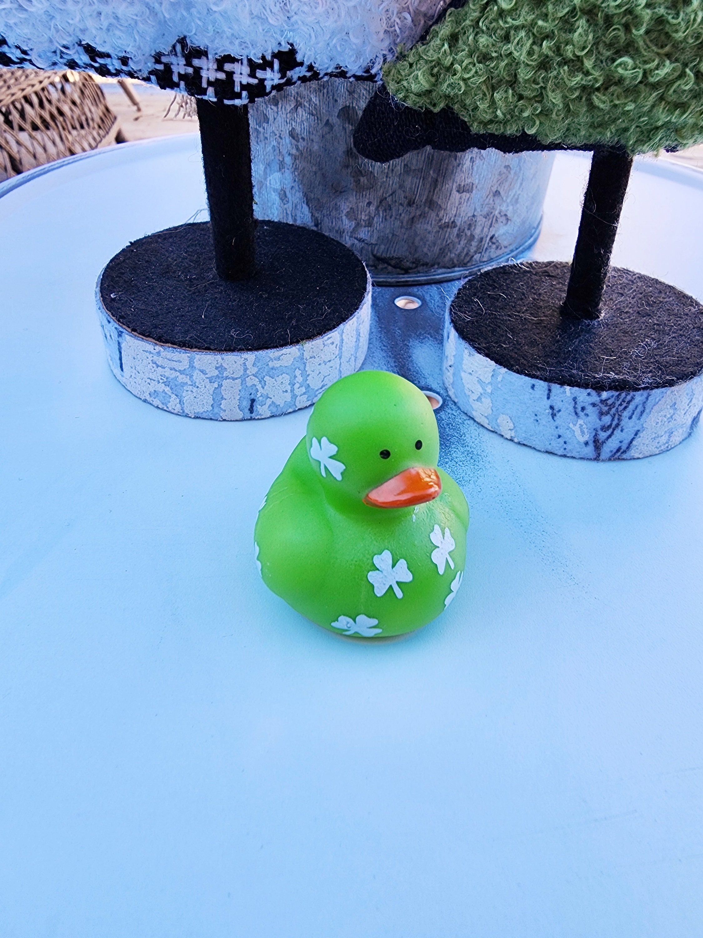 Mini St. Patrick's Day Themed Rubber Duck Ducks Green Light Green White ...