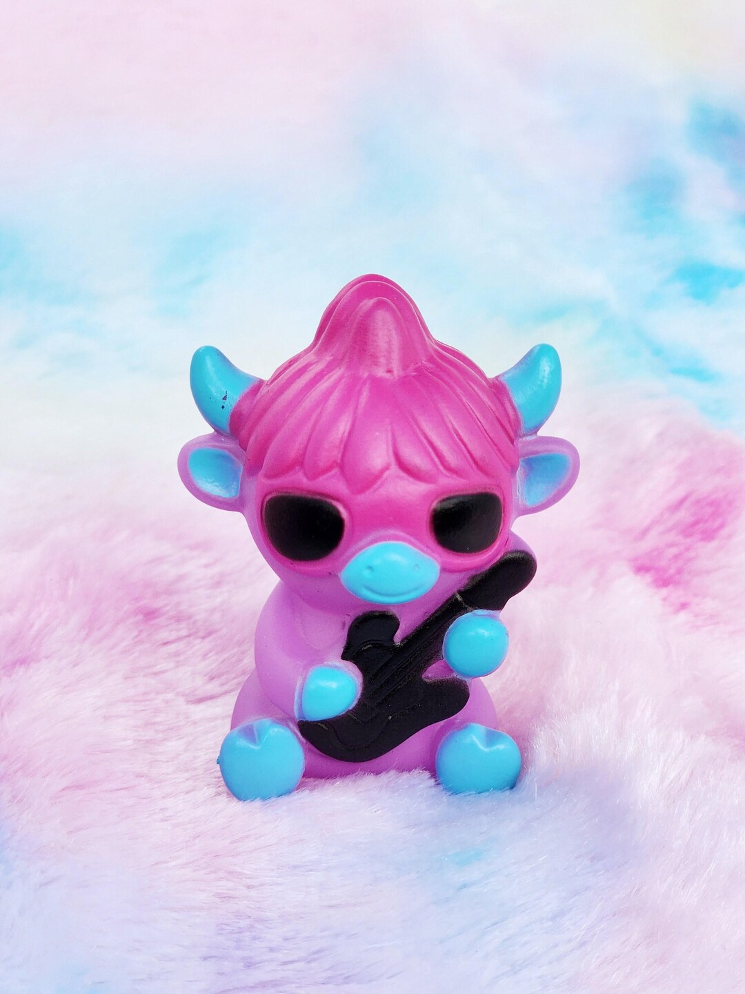 Rockstar Highland Cow | Cute Novelty Gift | Cow Lover | Rubber Animal ...