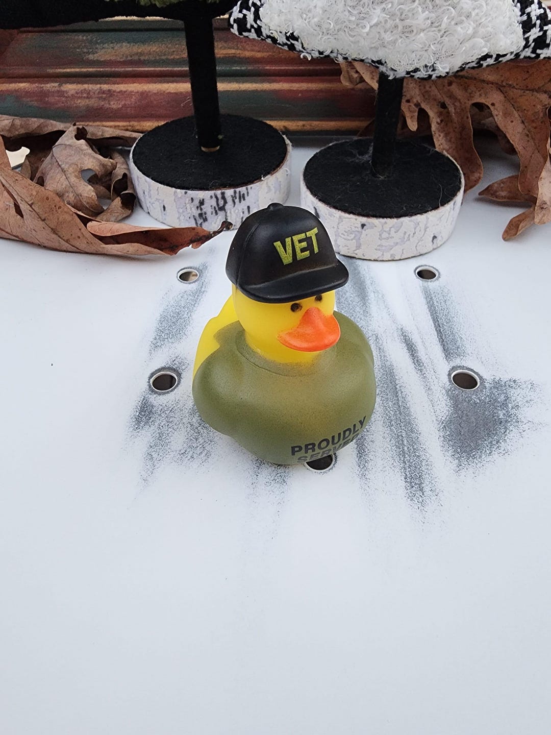 Military Veteran Themed Yellow Rubber Duck Ducks - Green Black Orange ...