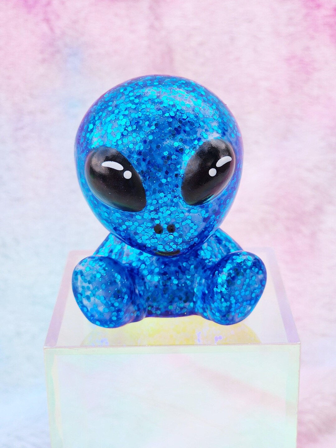 Blue Glitter Alien | Cute Novelty Gifts | Alien Lover | Office Desk Toy ...