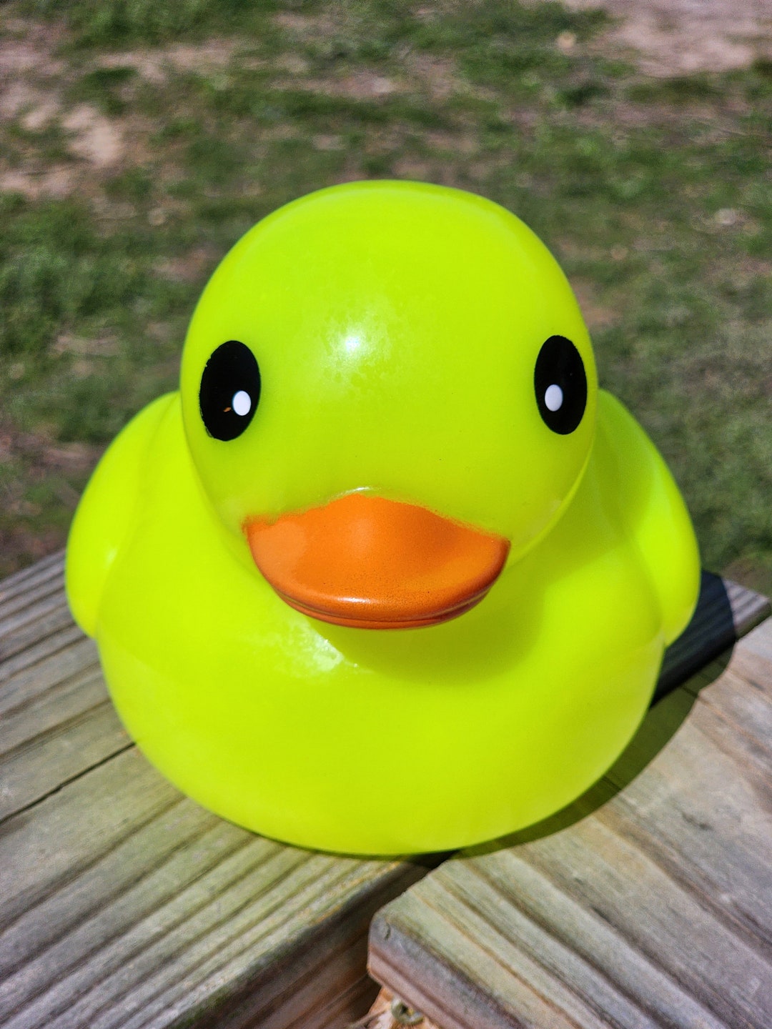 Large Neon Fluorescent Themed Yellow Rubber Duck Ducks Friend Gift Duck ...