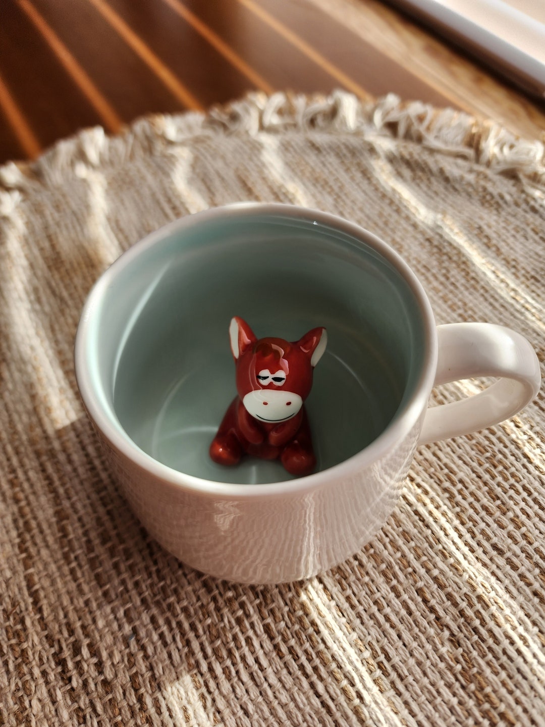 Donkey Animal Mug 3D Barn Animal Ceramic Mug Cute Brown Black White ...