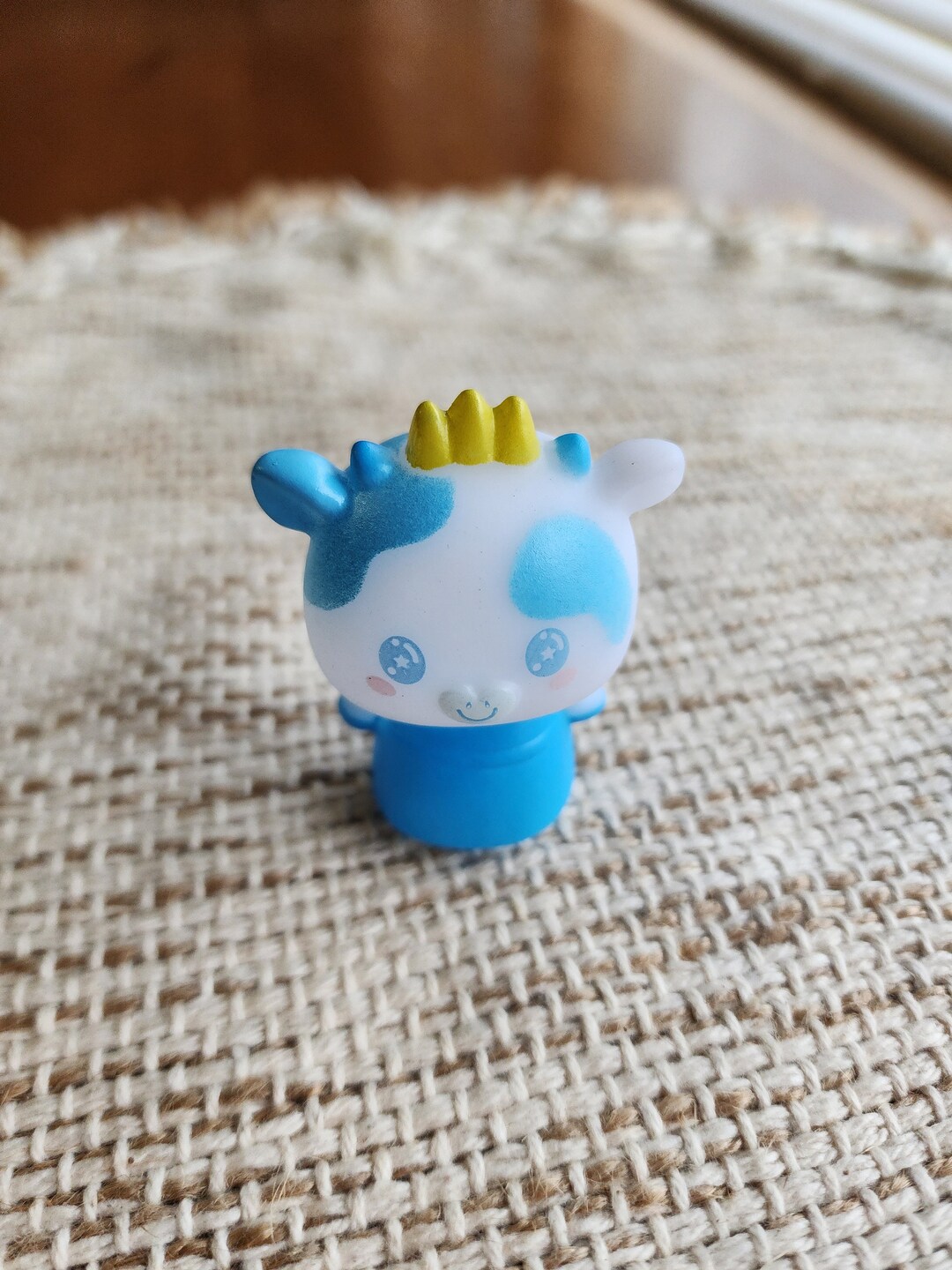 Blue Princess Cow Farm Animal Themed Blue Rubber Figure Rubber Animal ...