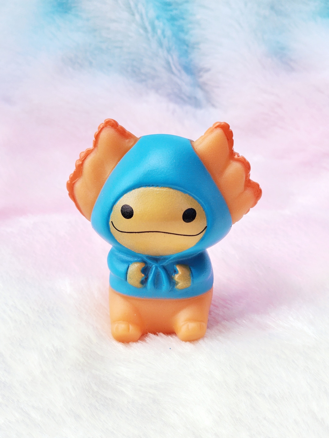 Hoodie Axolotl Themed Orange Rubber Figure Rubber Animal Animals Rubber ...