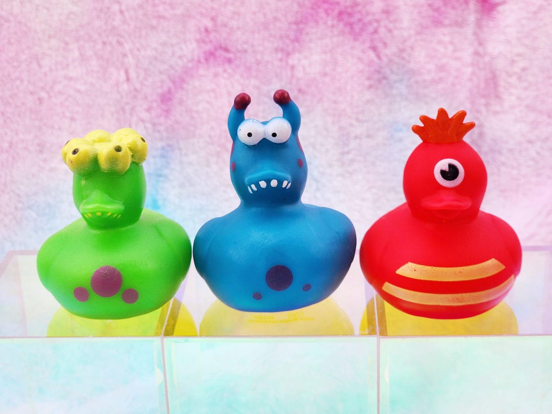 Scary Monster Themed Rubber Duck Ducks - Green Blue Red - Individuals ...