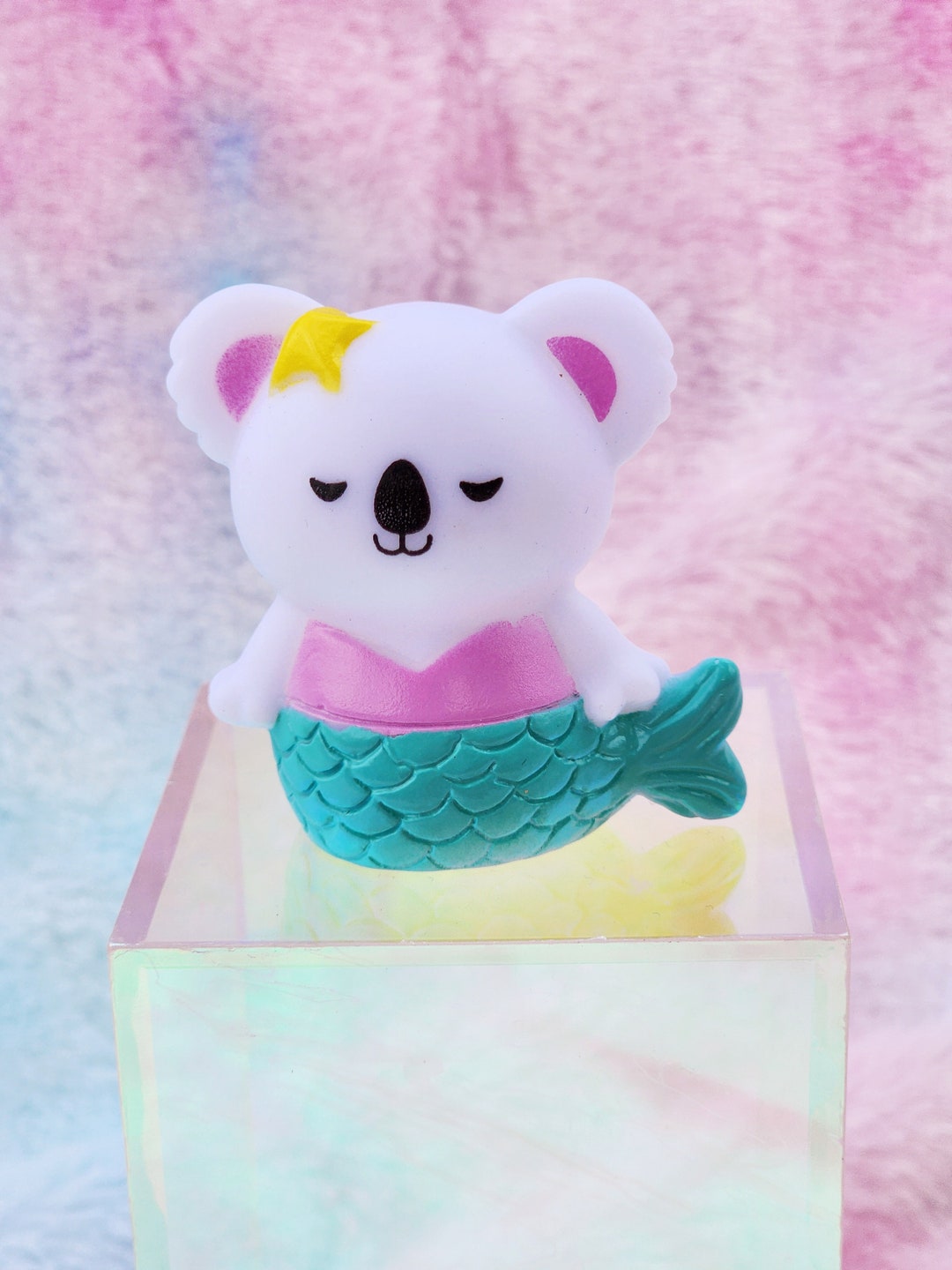 Mermaid Ocean Koala Animal Themed White Rubber Figure Rubber Animal ...