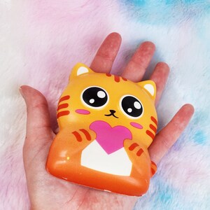 Jumbo Orange Cat Squish Sticker Animal Cat Gift Animal Gift Squishy ...