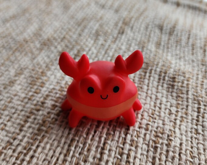 Crab Sea Ocean Animal Themed Red Rubber Figure Rubber Animal Animals ...