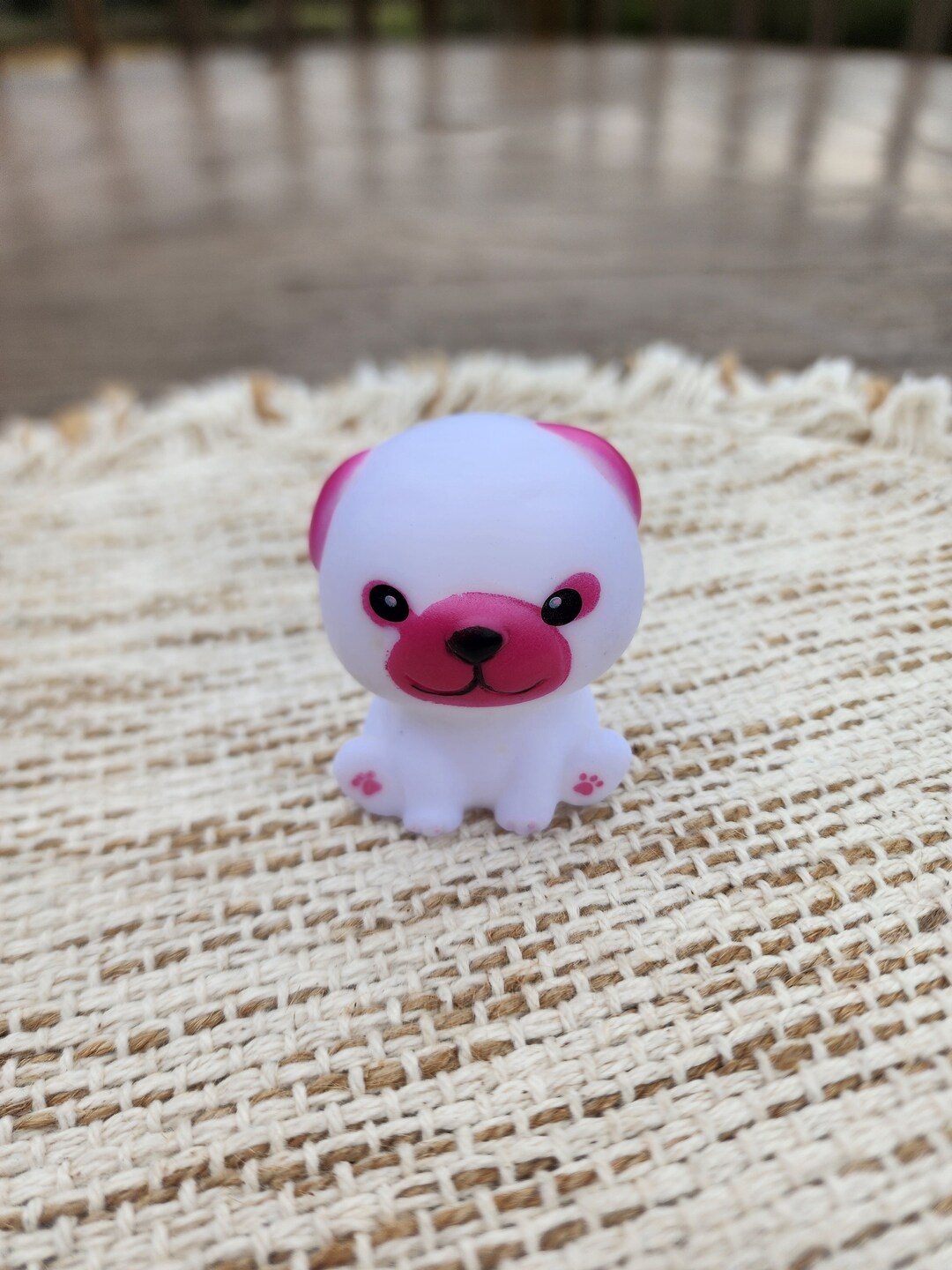 Pug Dog Pet Animal Themed White Rubber Figure Rubber Animal Animals ...