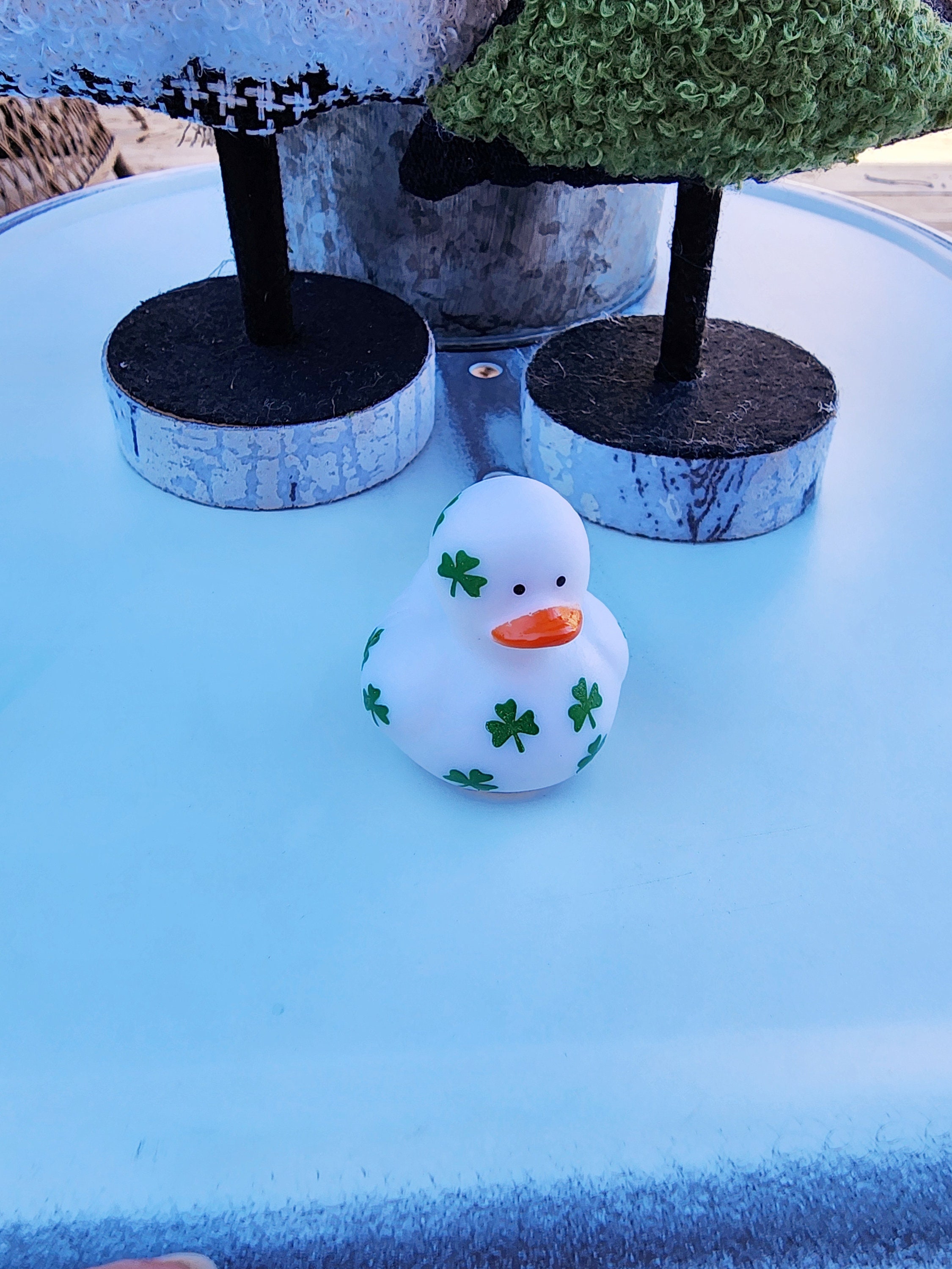 Mini St. Patrick's Day Themed Rubber Duck Ducks Green Light Green White ...