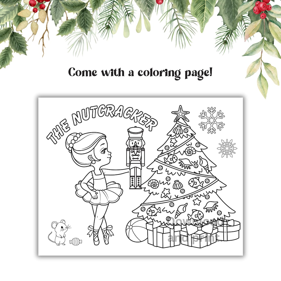 Nutcracker Activity Sheet for Dancers, Backstage Printable, Ballet ...