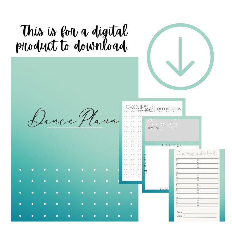 Green Pack Dance Teacher Planning and Journal Pages, Dance Teacher ...