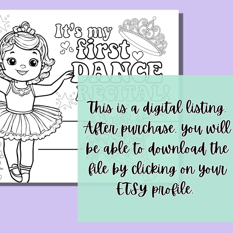 My First Dance Recital Coloring Page, Dance Teacher, Ballet School ...