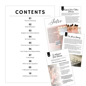 EDITABLE Dance Studio, Dance Teacher Backstage Etiquette Downloadable ...