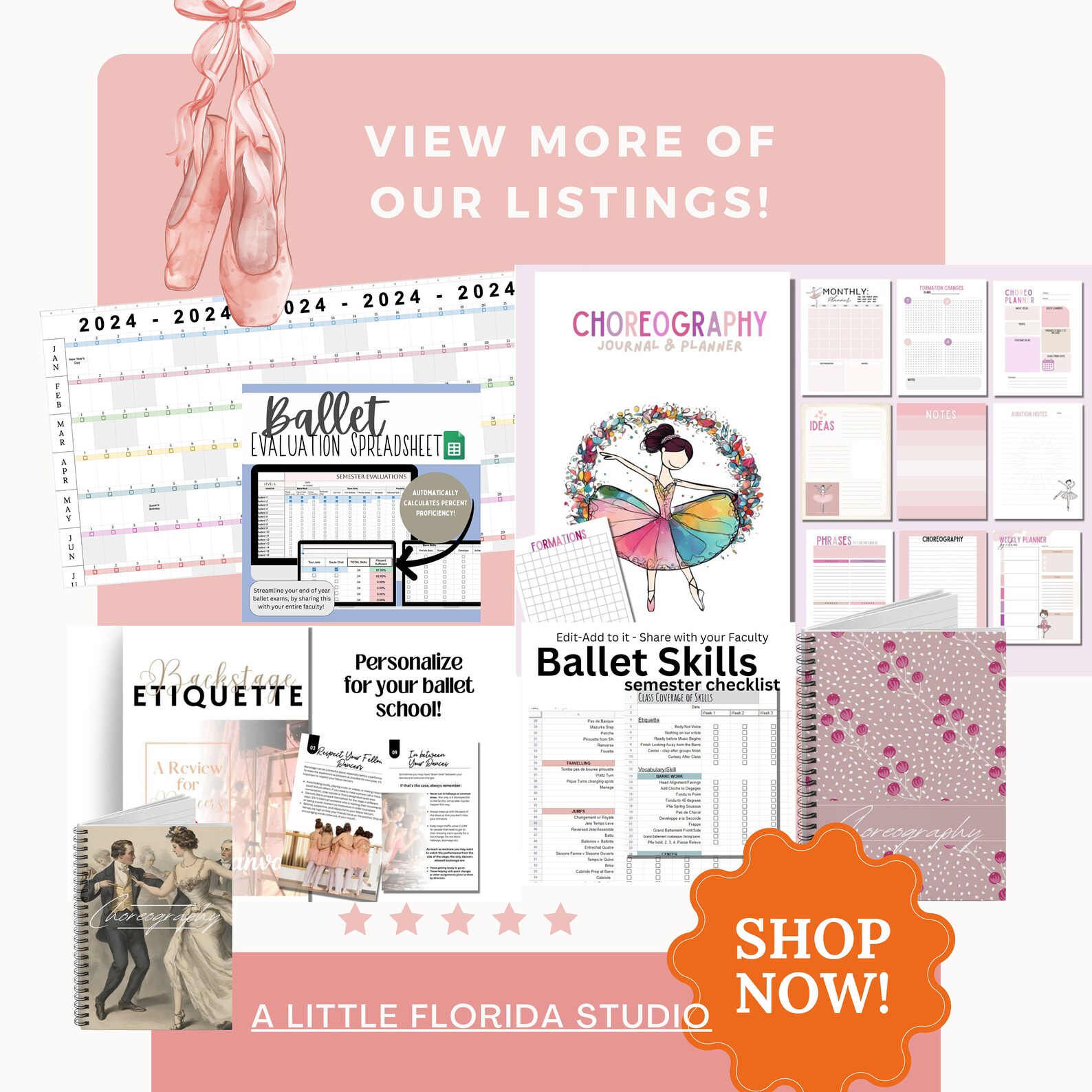 Dance Teacher Planning Journal, Digital Dance Class Planner, Ballet ...