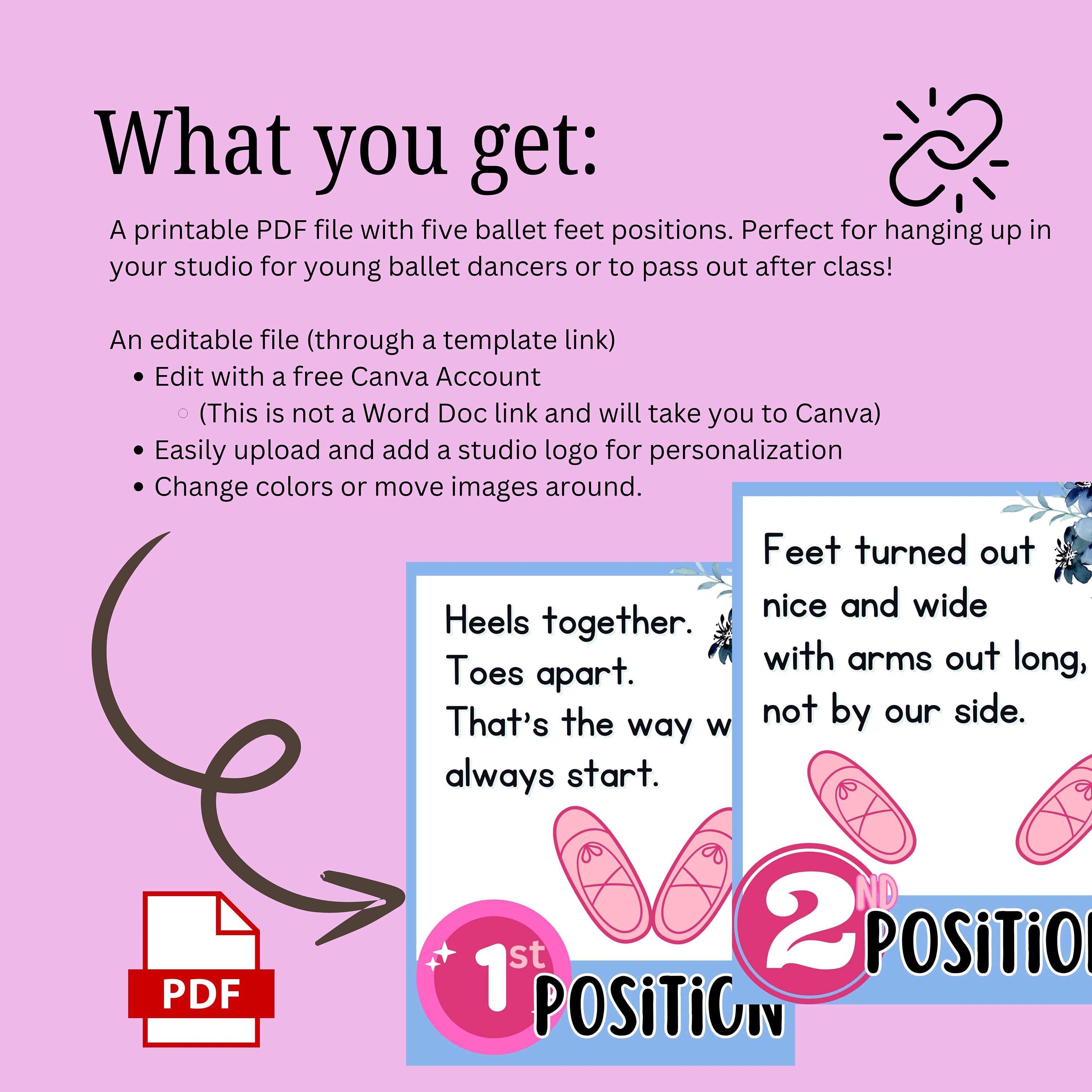 Ballet Position Printable, Feet Positions, Dance Teacher Resources ...