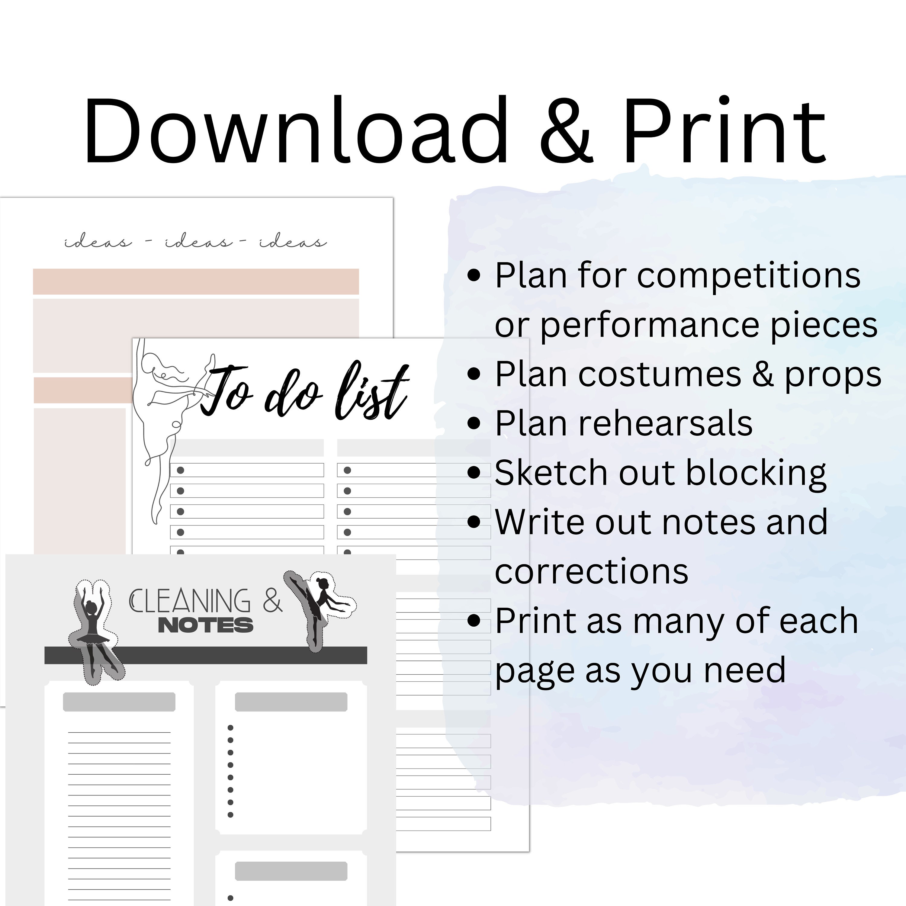 Advanced Ballet Class Combinations Dance Teacher Lesson Plan Printable Etsy