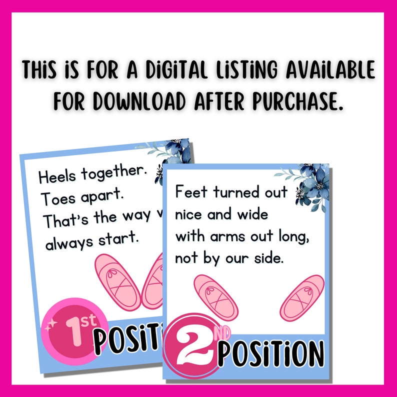 Pre Ballet Class Printables, Dance Lesson and Templates - Etsy