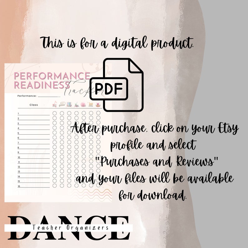 Dance Teacher, Dance Studio Performance Recital Tracker, Dance Show ...