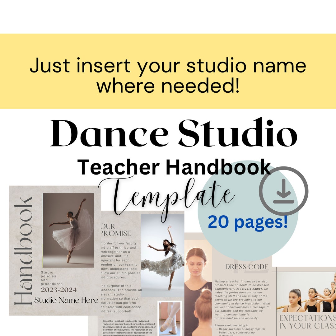 Faculty Handbook, Dance Teacher Resources, Studio Owner, Handbook ...