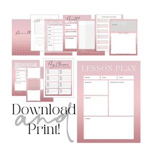 Dance Teacher Planning Journal, Digital Dance Class Planner, Ballet ...