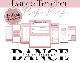 Dance Teacher, Dance Studio Ballet Planner and Organizer Pack, Quick ...